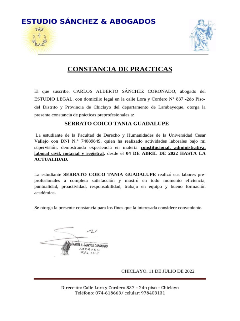 CONSTANCIA DE PRACTICAS (2) | PDF