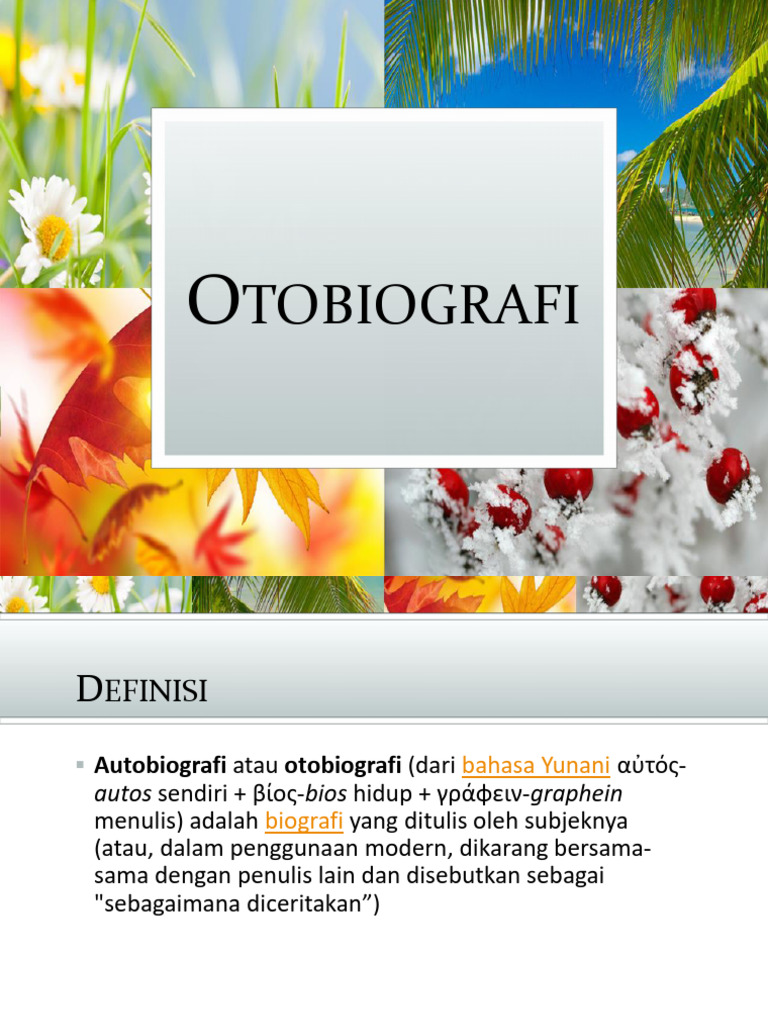 Otobiografi - Biografi | PDF