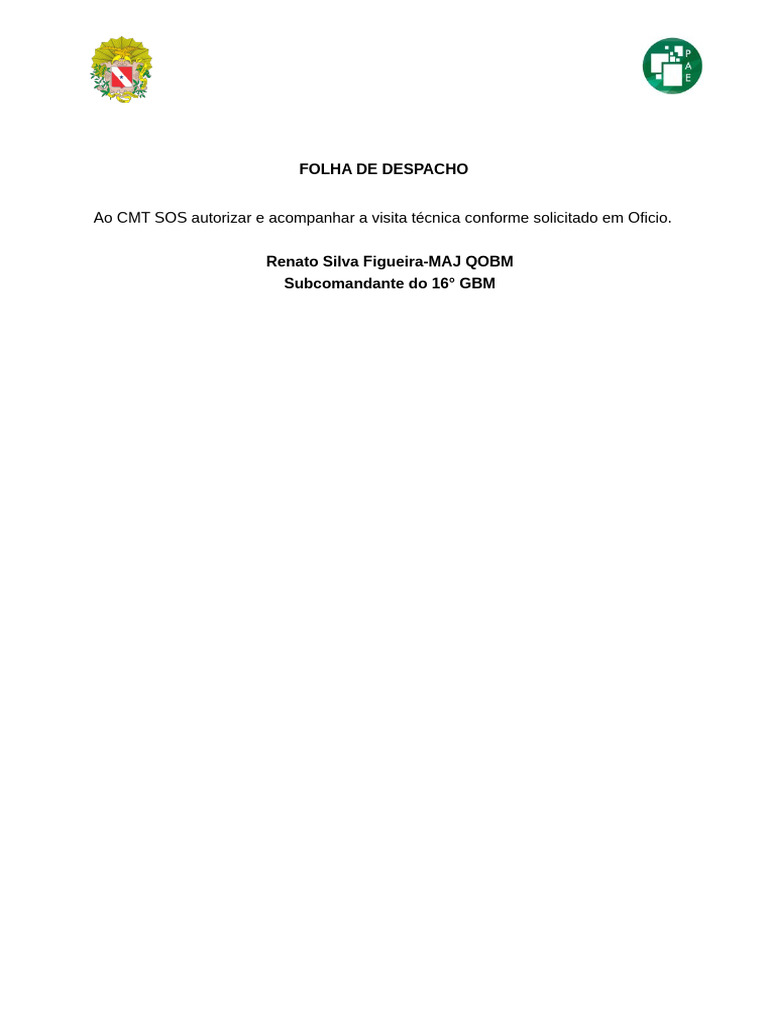 Folha de Despacho | PDF