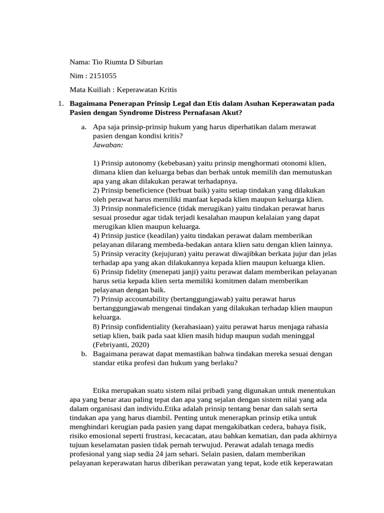 Kep Kritis Case Study | PDF