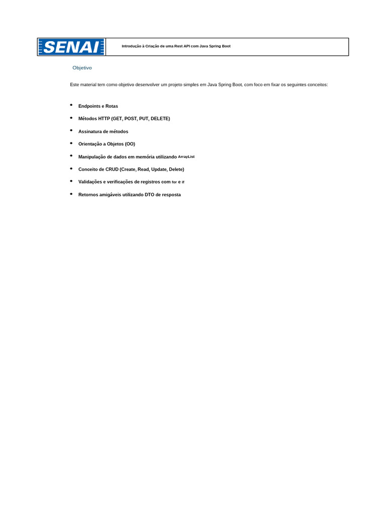 Programacao Spring Boot | PDF