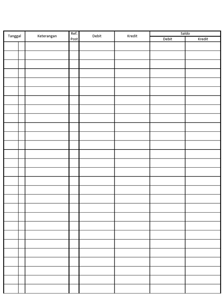 Format Buku Besar Jiro | PDF