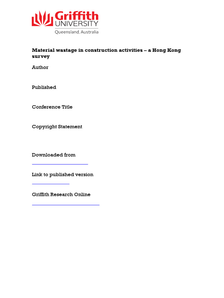 Material Wastage | PDF