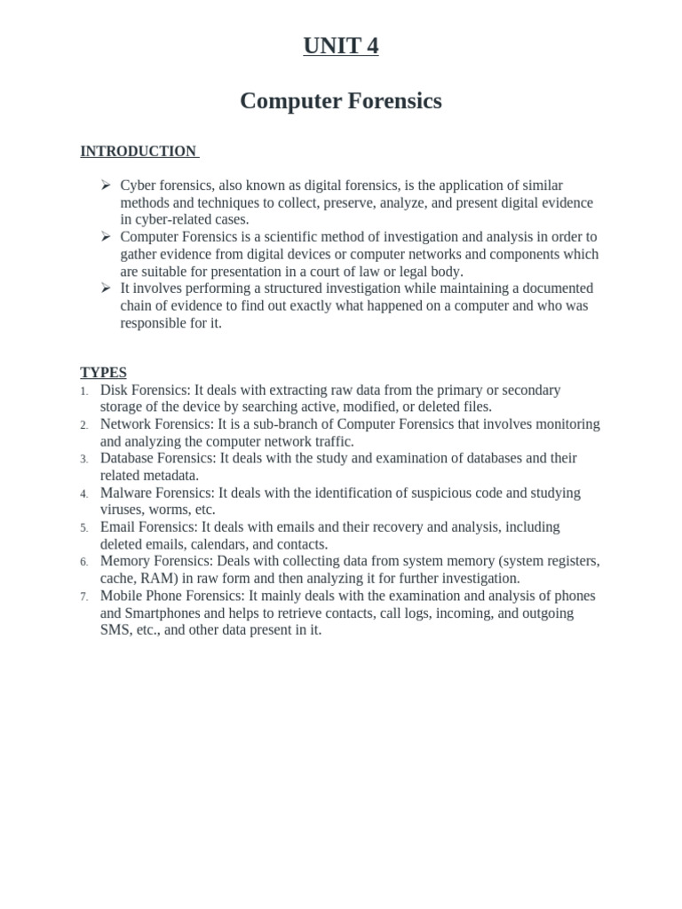 Unit 4 Notes Cyber Security | PDF