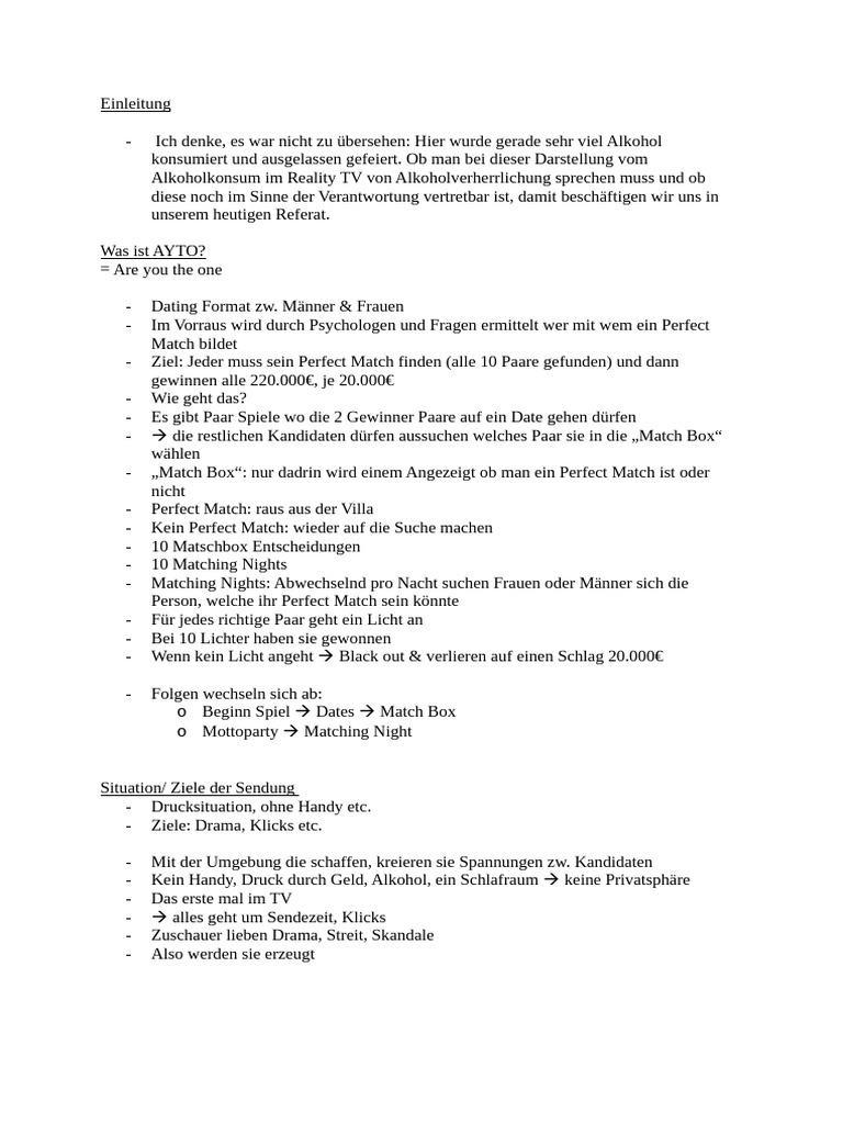 Stichpunkte Referat | PDF