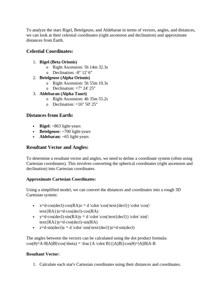 To Analyze The Stars Rigel | PDF | Teaching Methods & Materials