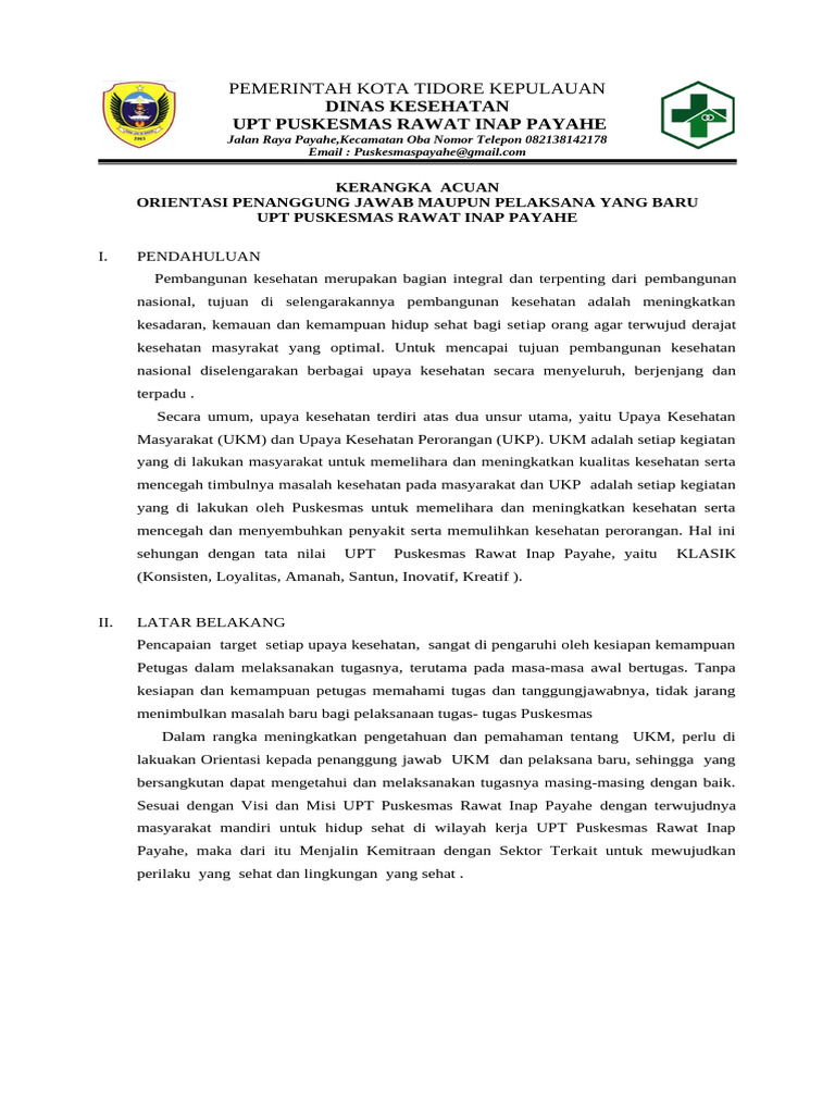 Kak Orientasi Pegawai | PDF