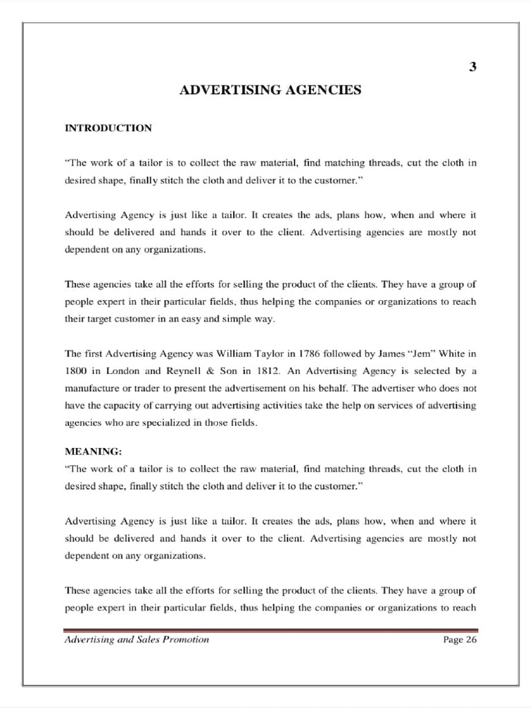 Advertising Agencies, Functions, Types and Services | PDF