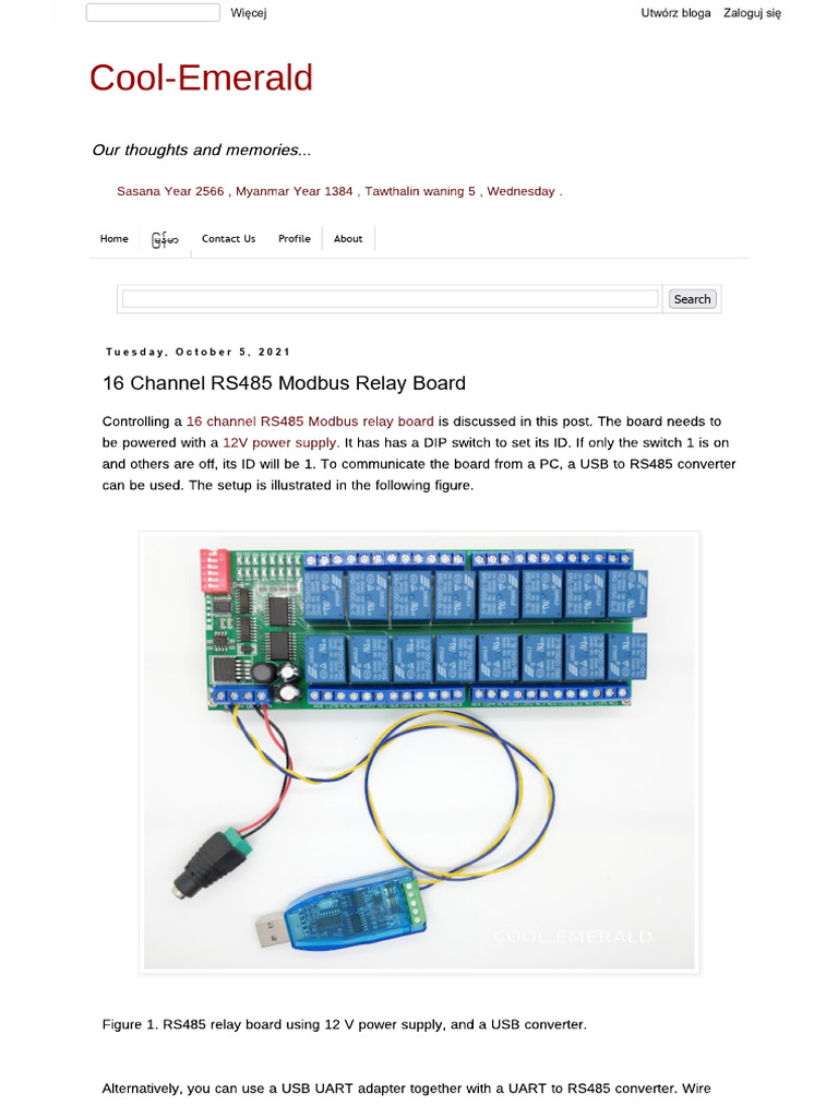 RS485 MODBUS RTU Emerald Web Page | PDF