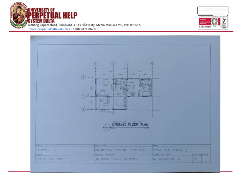 Upshd-Arg 2-Plate No. 1-Architectural Drafting-Elpos, Miguel Rodrigo G ...