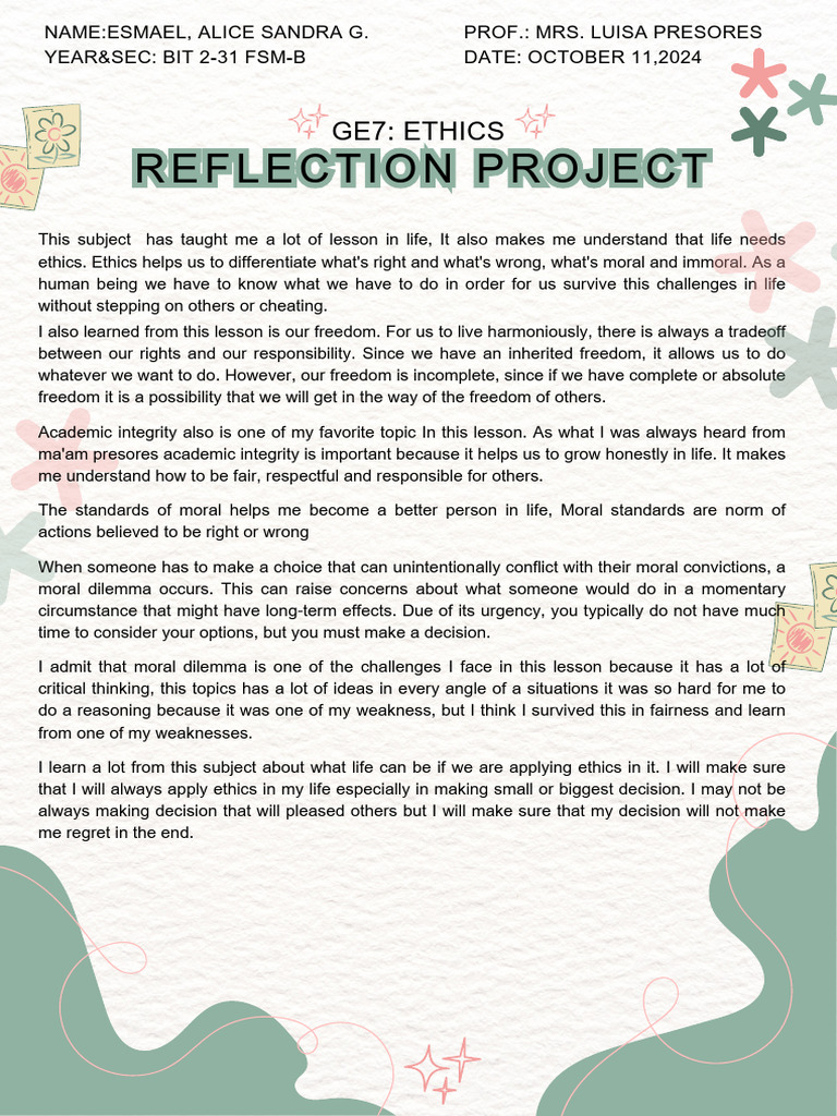 Life Lessons on Ethics and Integrity | PDF