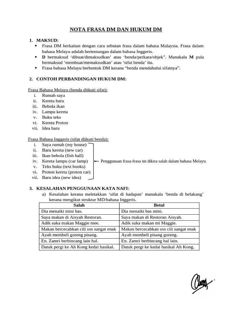 Nota Hukum DM | PDF