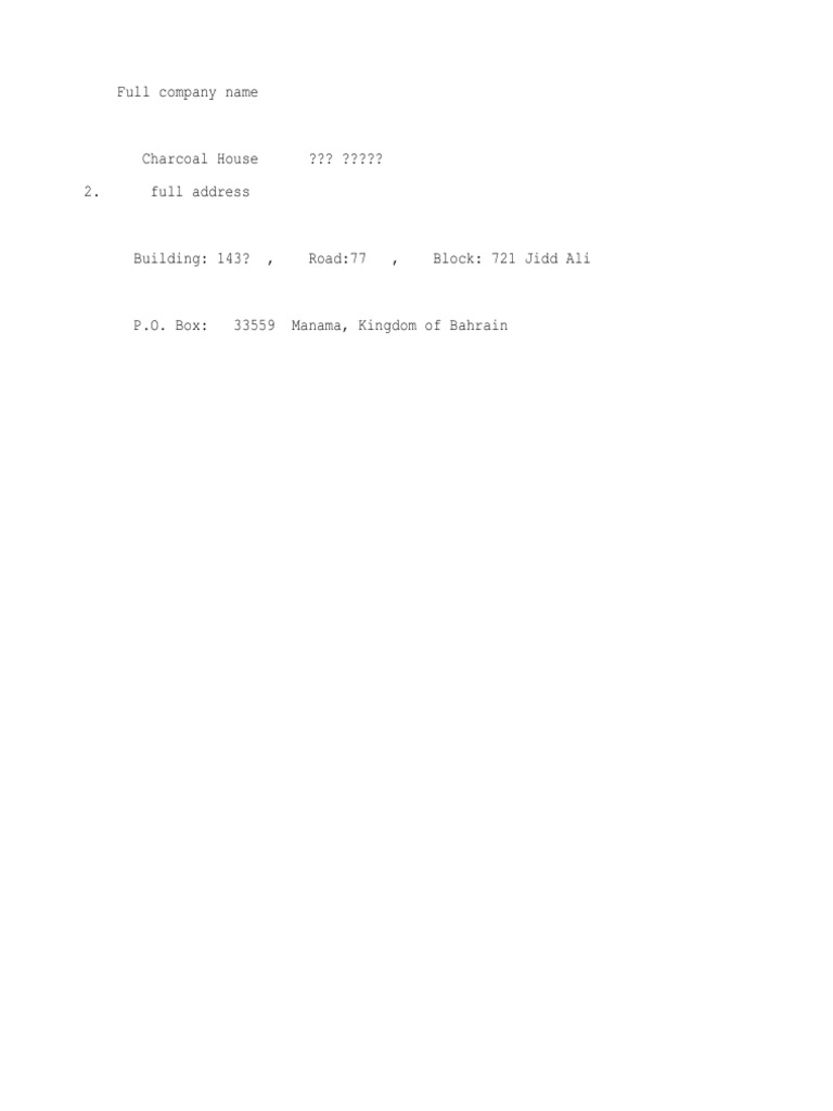 Bahrain Address | PDF
