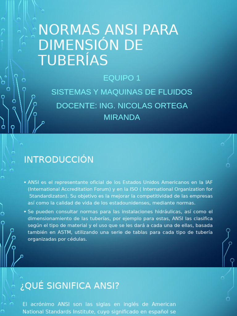 Normas ANSI para Dimension de Tuberias | PDF