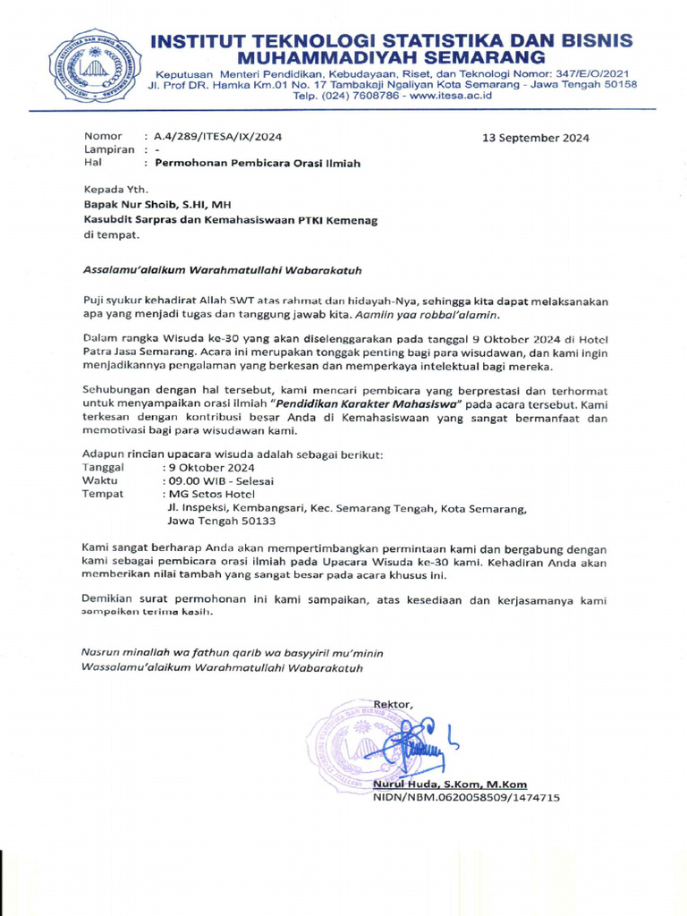 Permohonan Orasi Ilmiah | PDF