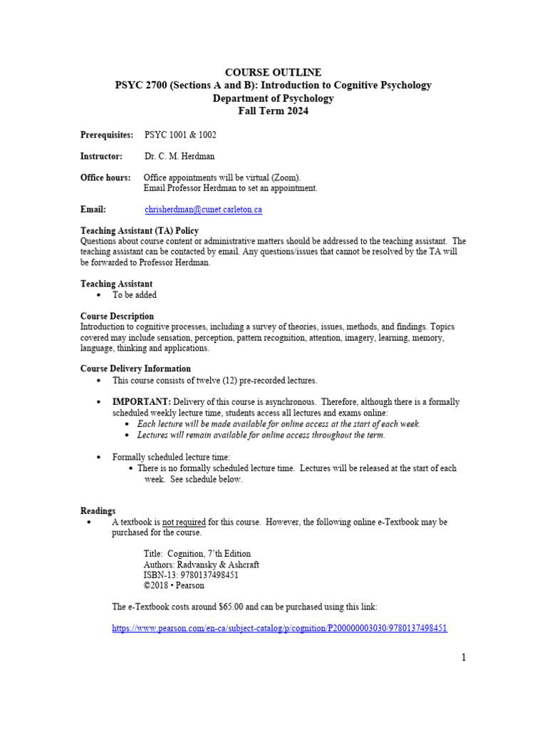 Cognitive Psych | PDF