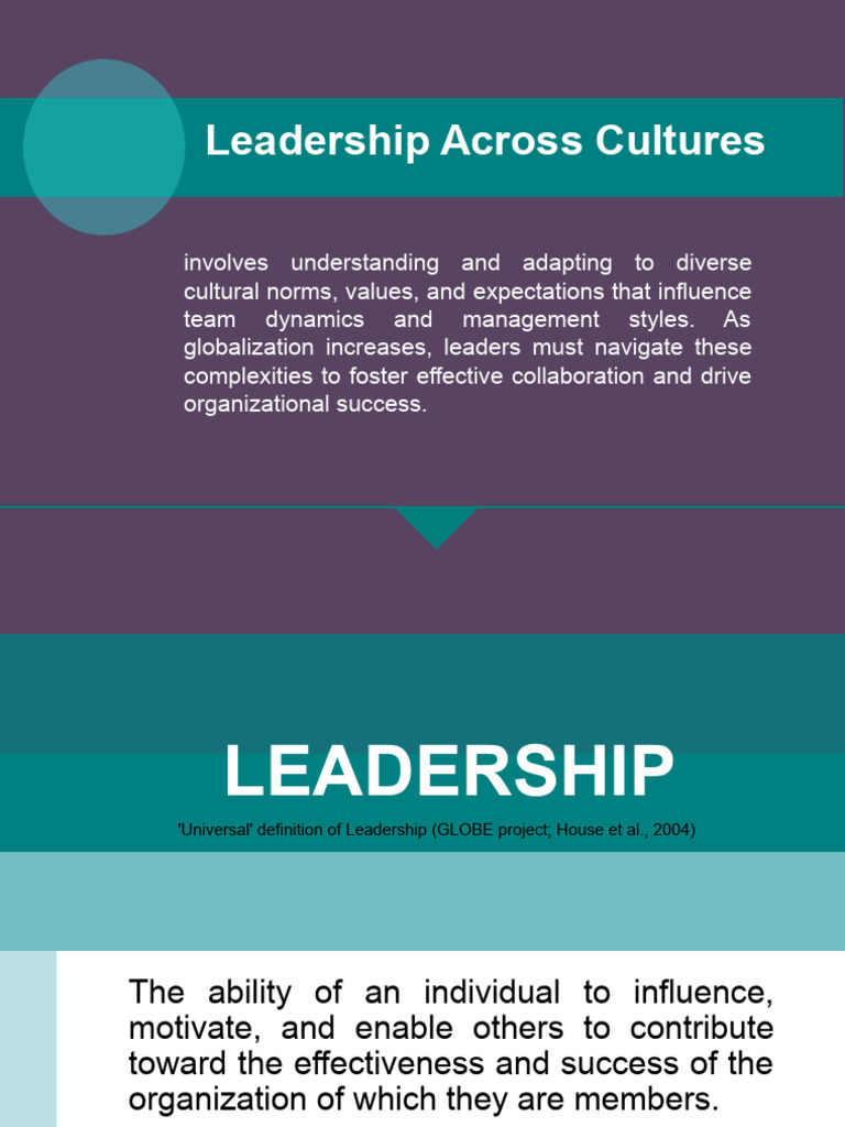Leadership Across Culture and Sources of Power | PDF