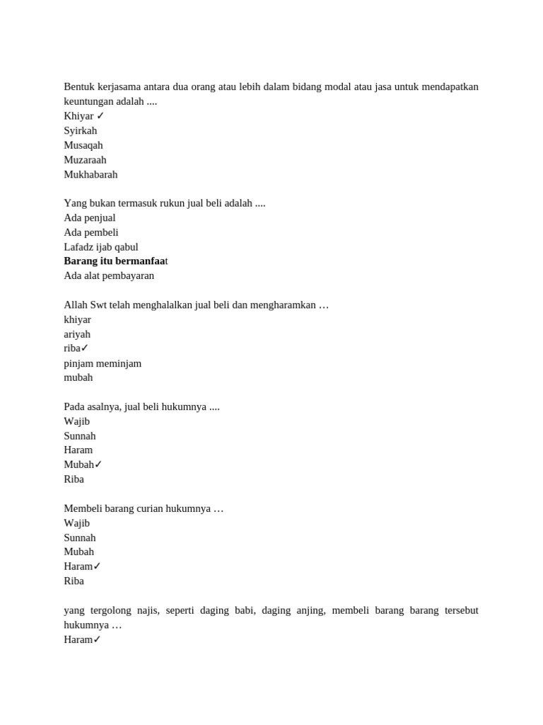 Soal Sas Xi Pai | PDF