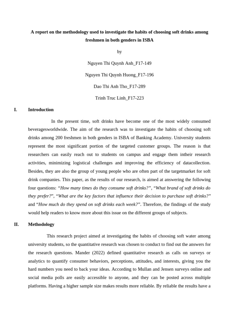 Method-section-of-Soft-drinks | PDF