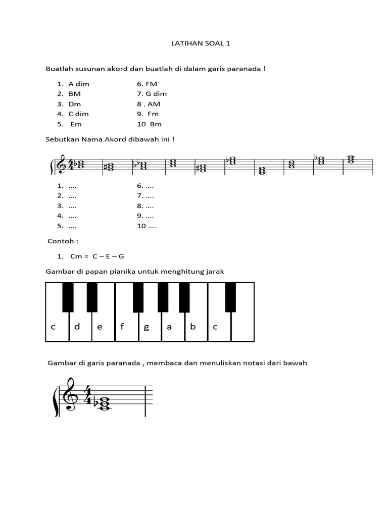Soal Musik AKORD - 2024 | PDF