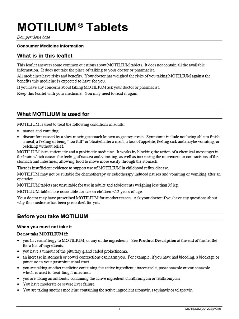 Motilium | PDF