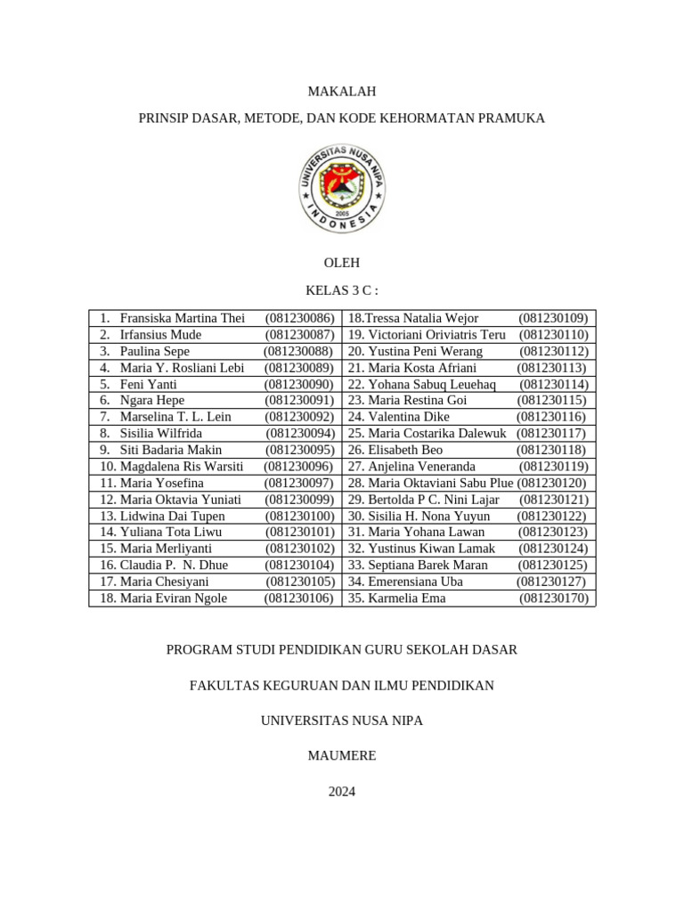 Makalah Kepramukaan KLS Iic | PDF