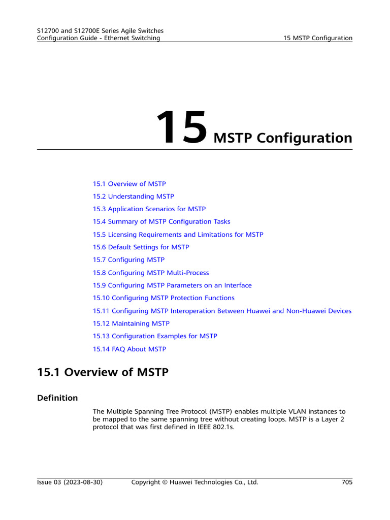 01-15 MSTP Configuration | PDF