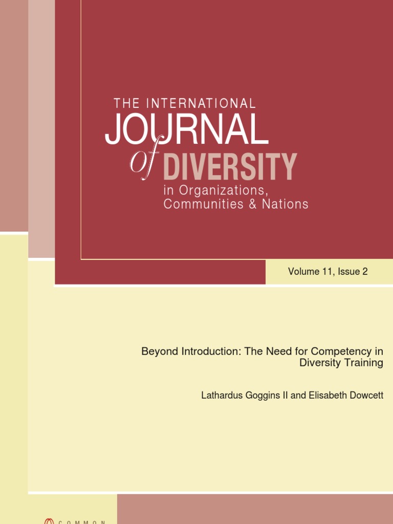 Beyond Introduction:The Need For Competency in Diversity Training | PDF ...
