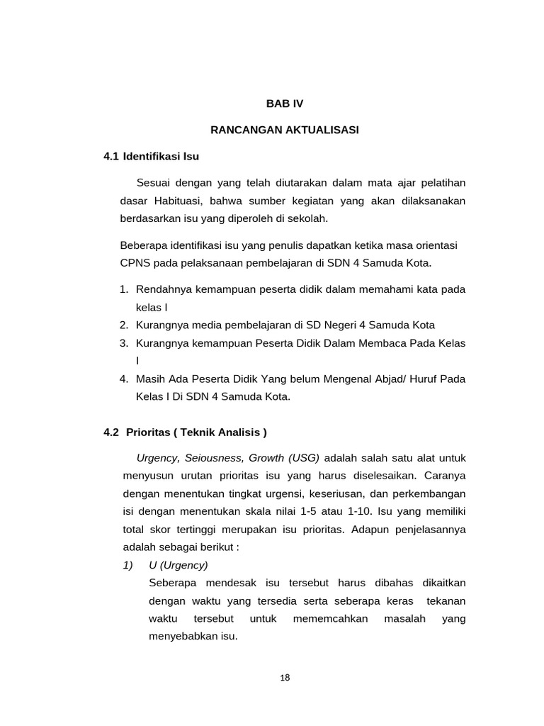 Bab Iv Rancangan Aktualisasi | PDF