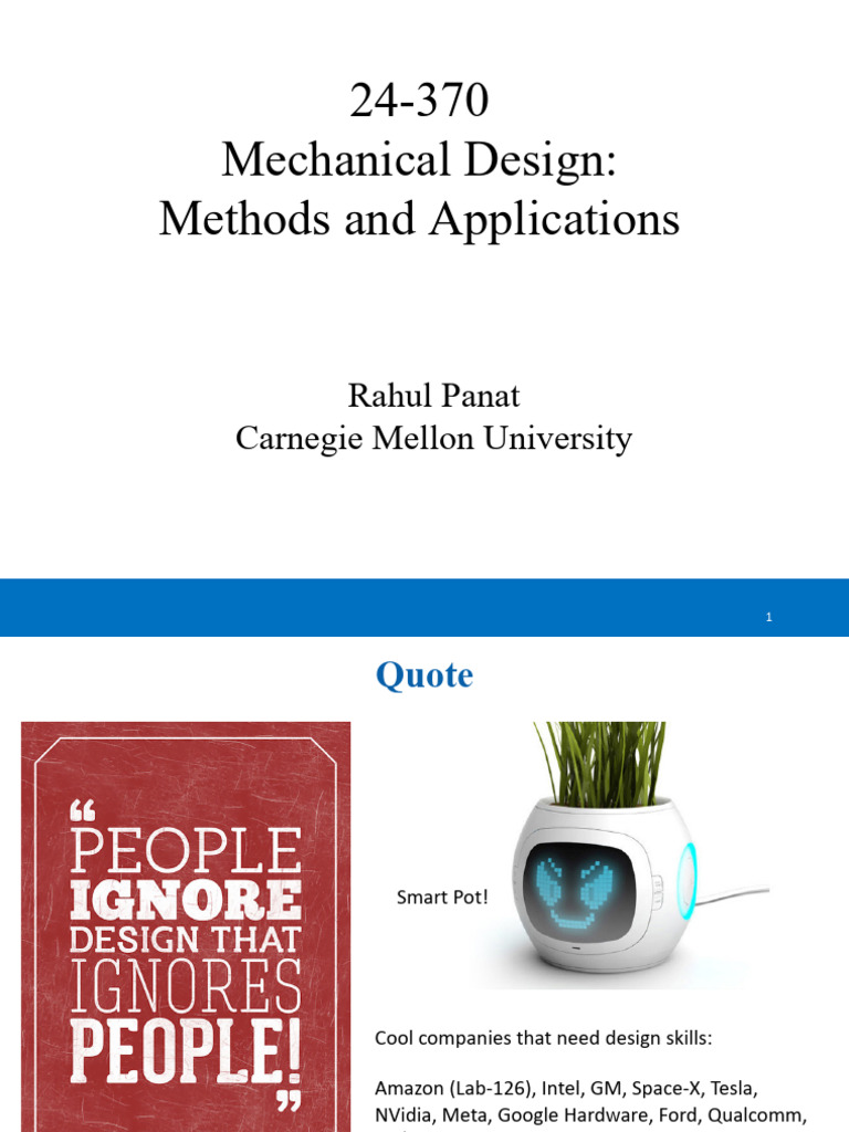 Lecture Introduction W1L1 | PDF