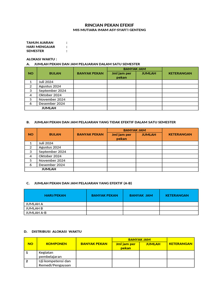 RPE Kosong Ganjil | PDF