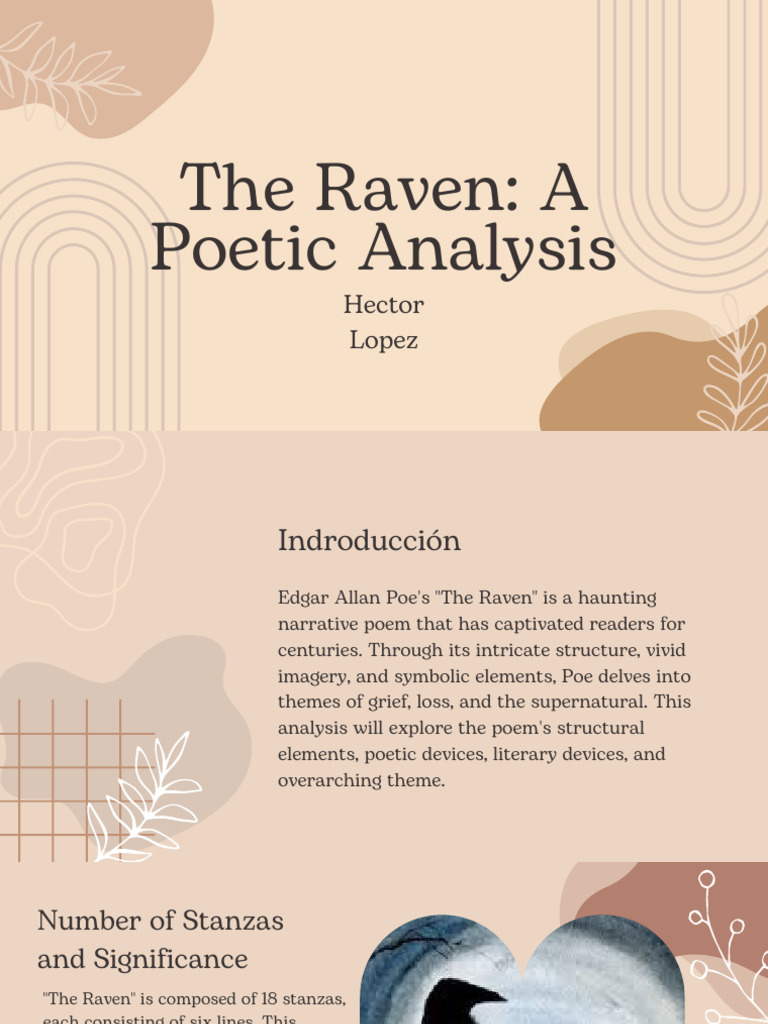The Raven A Poetic Analysis | PDF