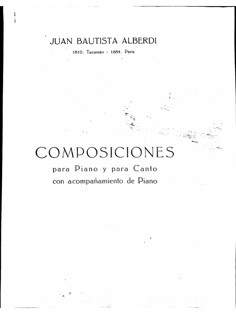 JB Alberdi Obras para PF y Canto+pf | PDF