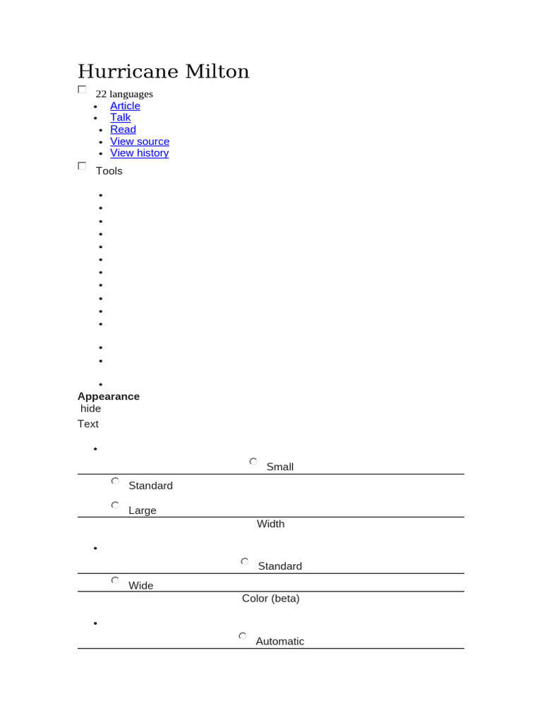 Hurricane Milton | PDF | Tropical Cyclones | Eye (Cyclone)