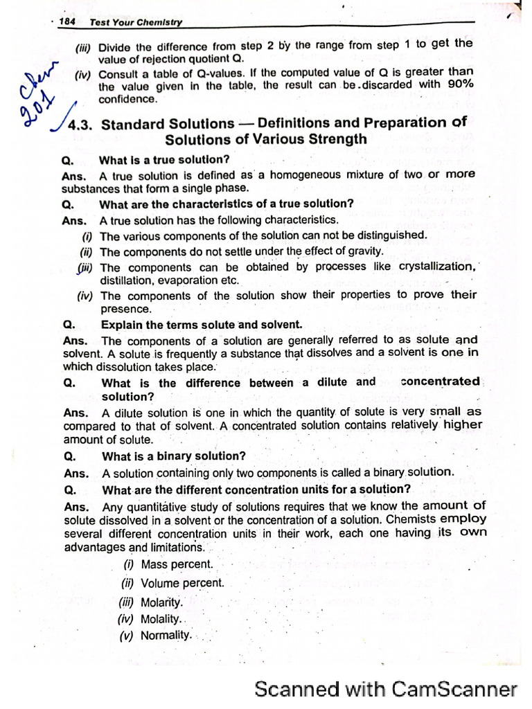Solution Preparation Pdf