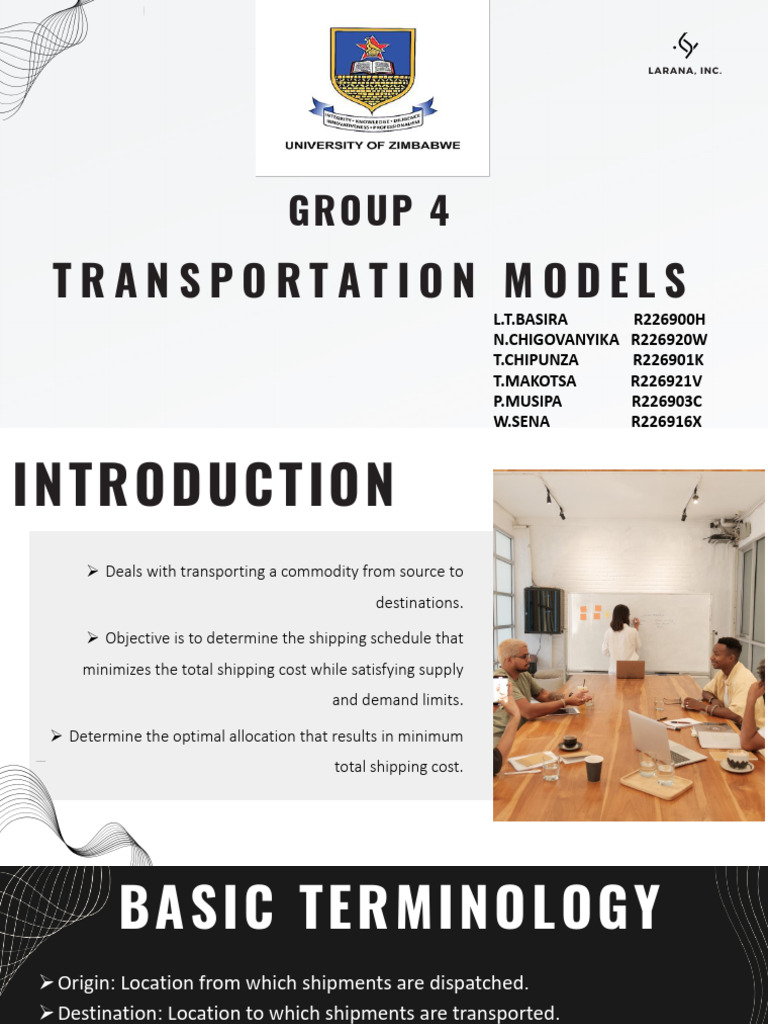 Group 4 - Transportation Theory | PDF