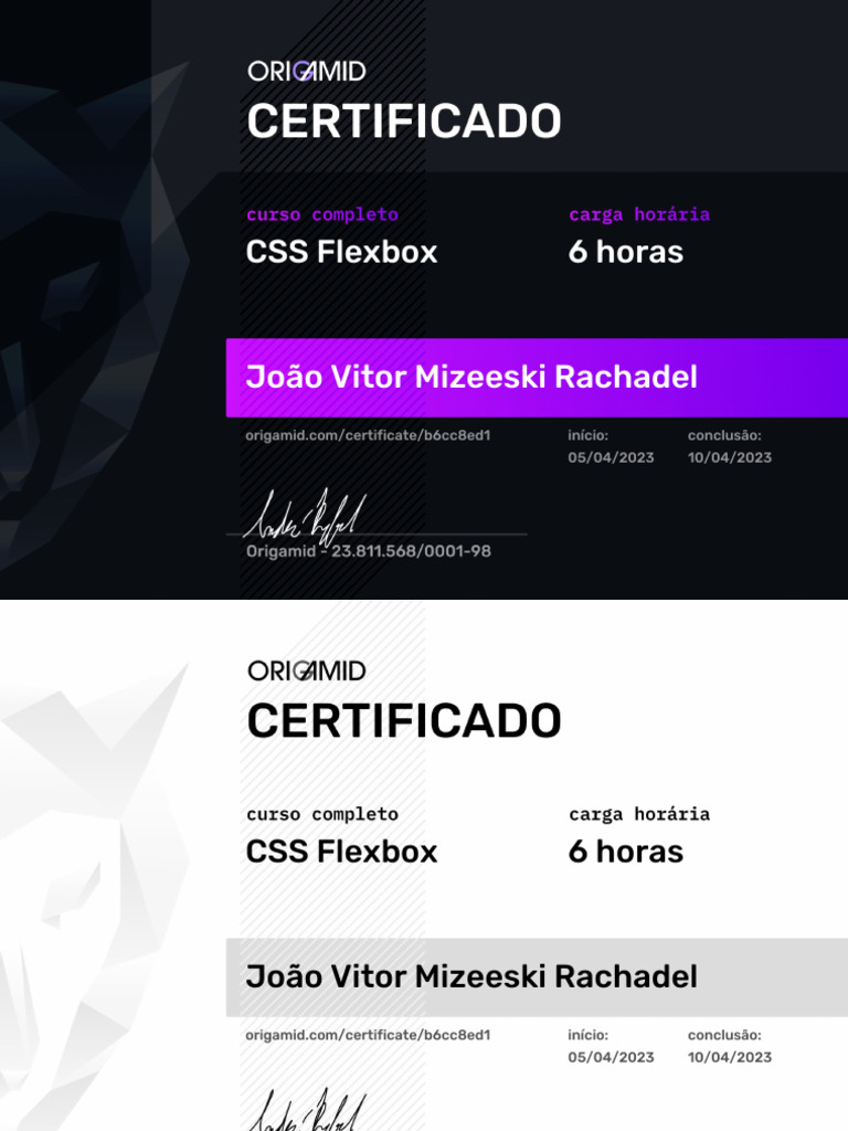 CSS-Flexbox - Ceritificate | PDF
