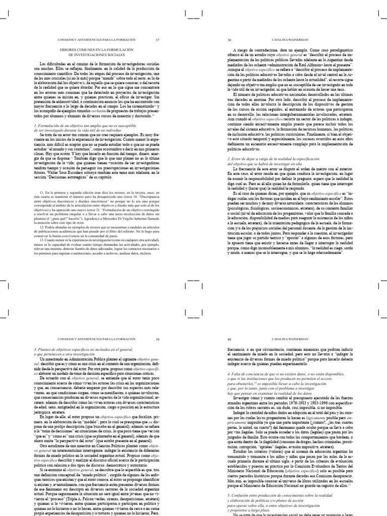 WAINERMAN - Errores Comunes La Formulación de Investigaciones (P. 37) | PDF