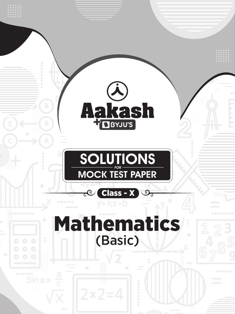 Cbse Mock Test (C-10) - Maths - Basic - Solutions | PDF