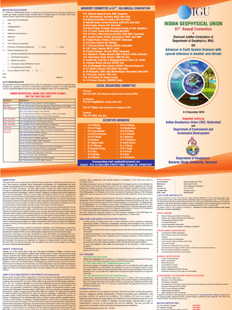 IGU 61st Annual Convention Brochure-2024 | PDF