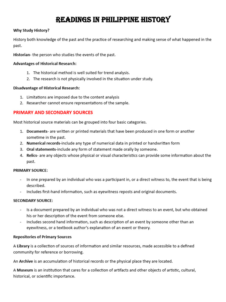 Readings in Philippine History | PDF