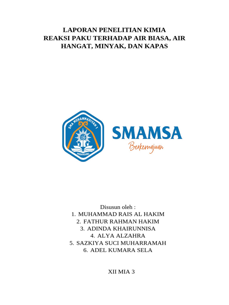 Laporan Kimia Kel Rais | PDF
