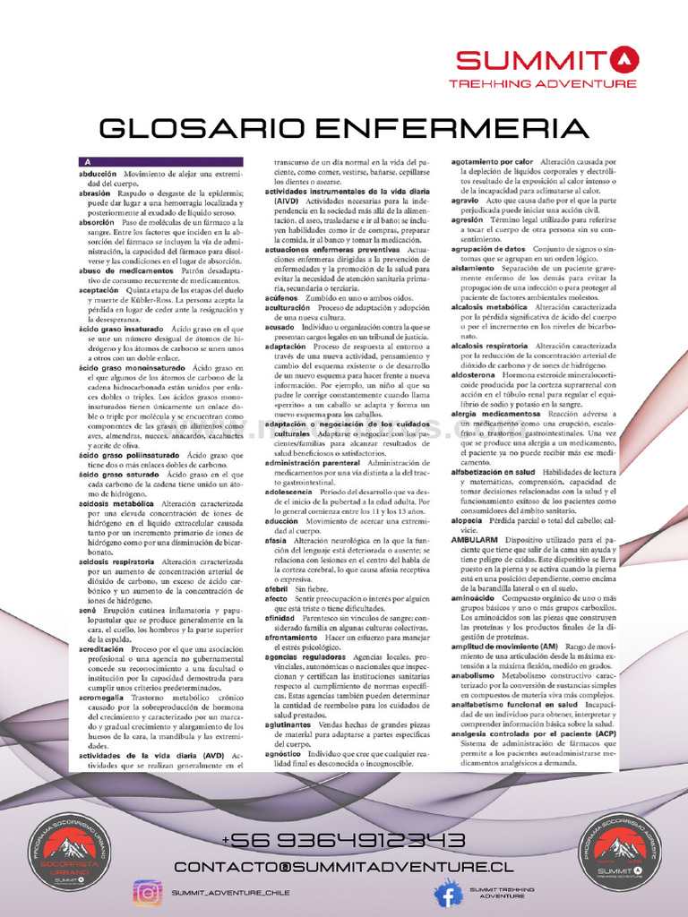 Glosario Enfermeria | PDF
