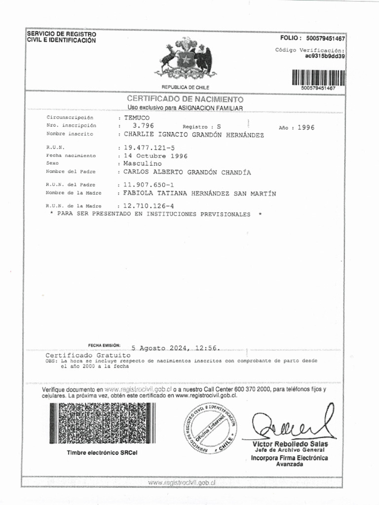 Certif. Nac. Charlie | PDF