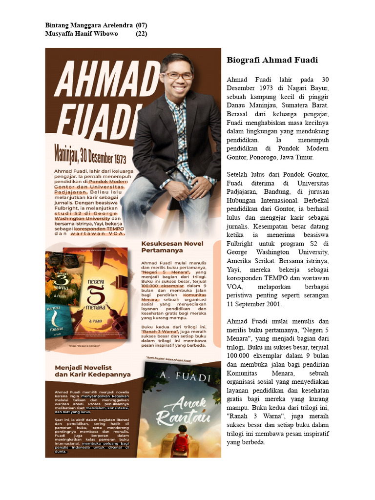 Biografi Ahmad Fuadi | PDF