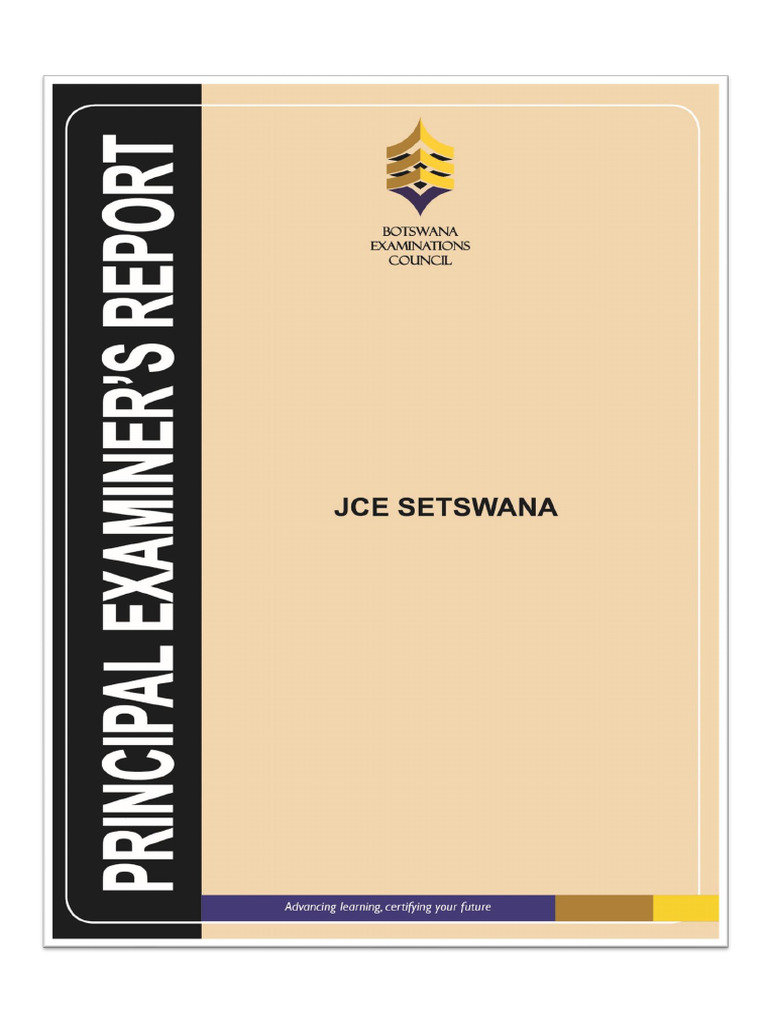 2022 Setswana PEs Reports | PDF