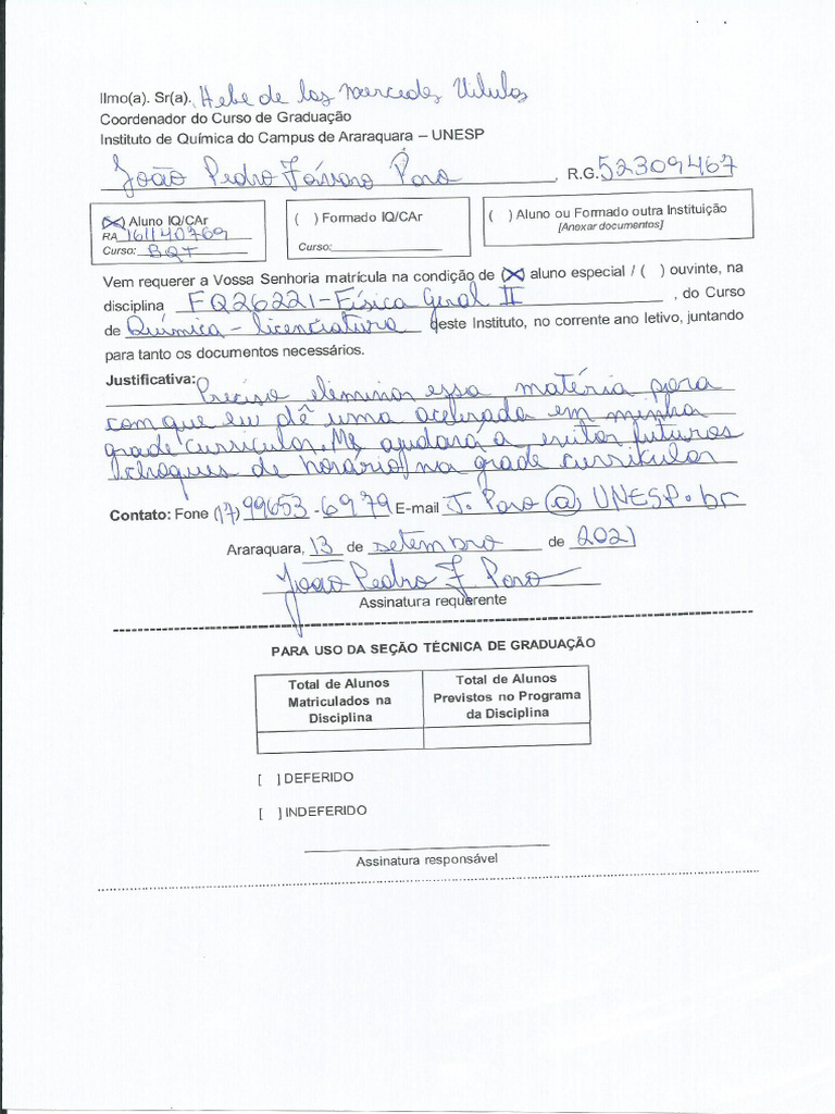 01 - Requerimento Aluno Especial FQ26221-Física Geral II - João Pedro ...