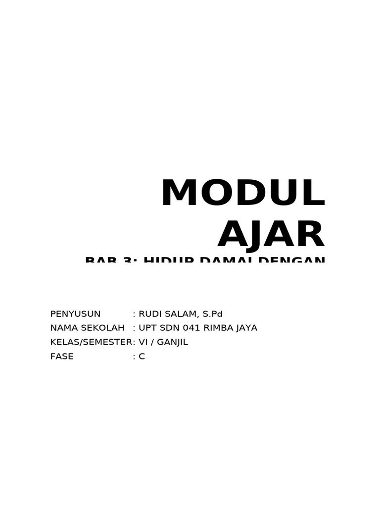 MODUL Kelas 6 BAB 3 | PDF