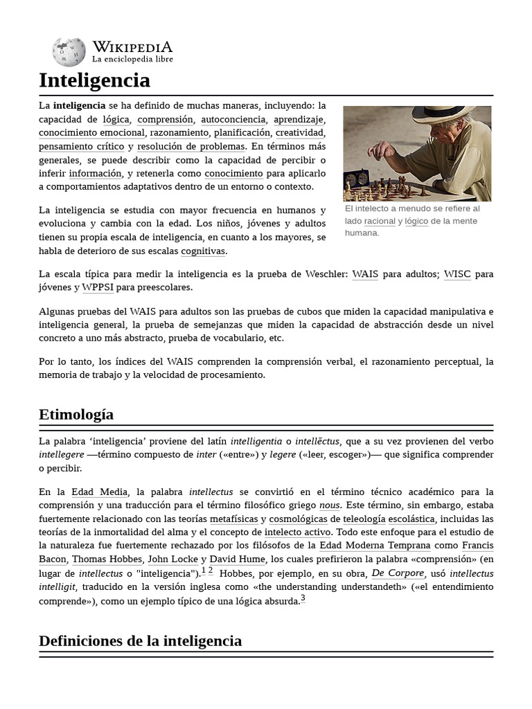 Intel I Gencia | PDF | Inteligencia | Cociente de inteligencia