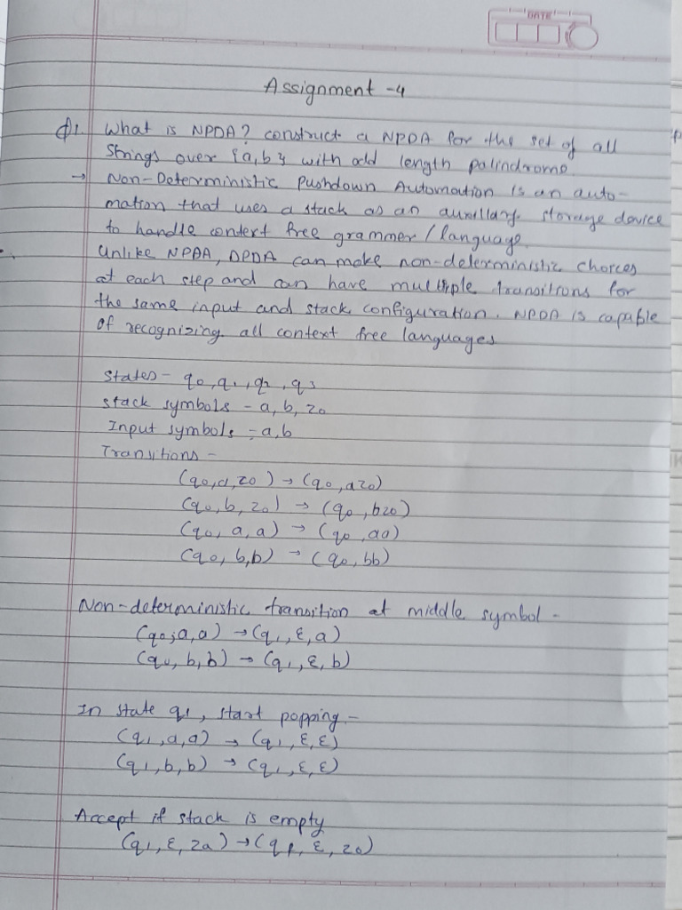 Toc 4th Assignment | PDF